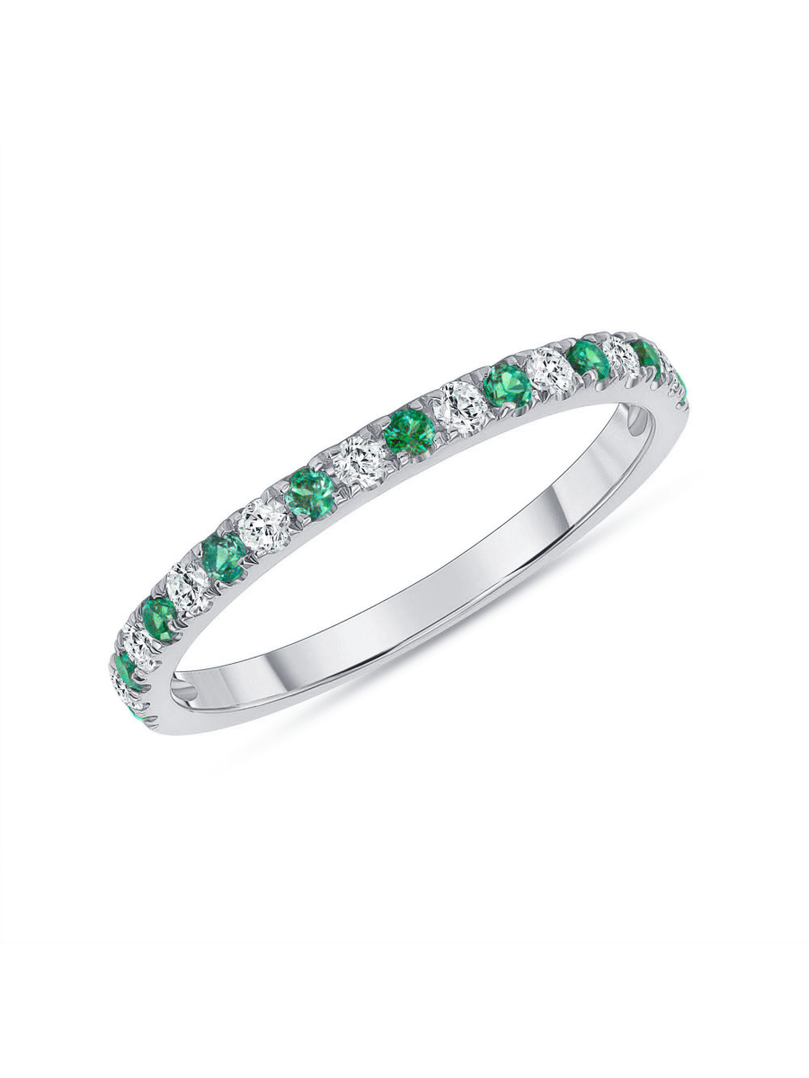 Gracie Eternity Ring - Emerald 14K | LeMel – LeMel