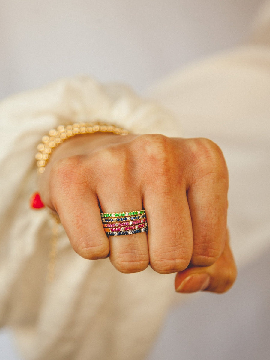 Prism Ruby Ring 14K - White Gold – LeMel