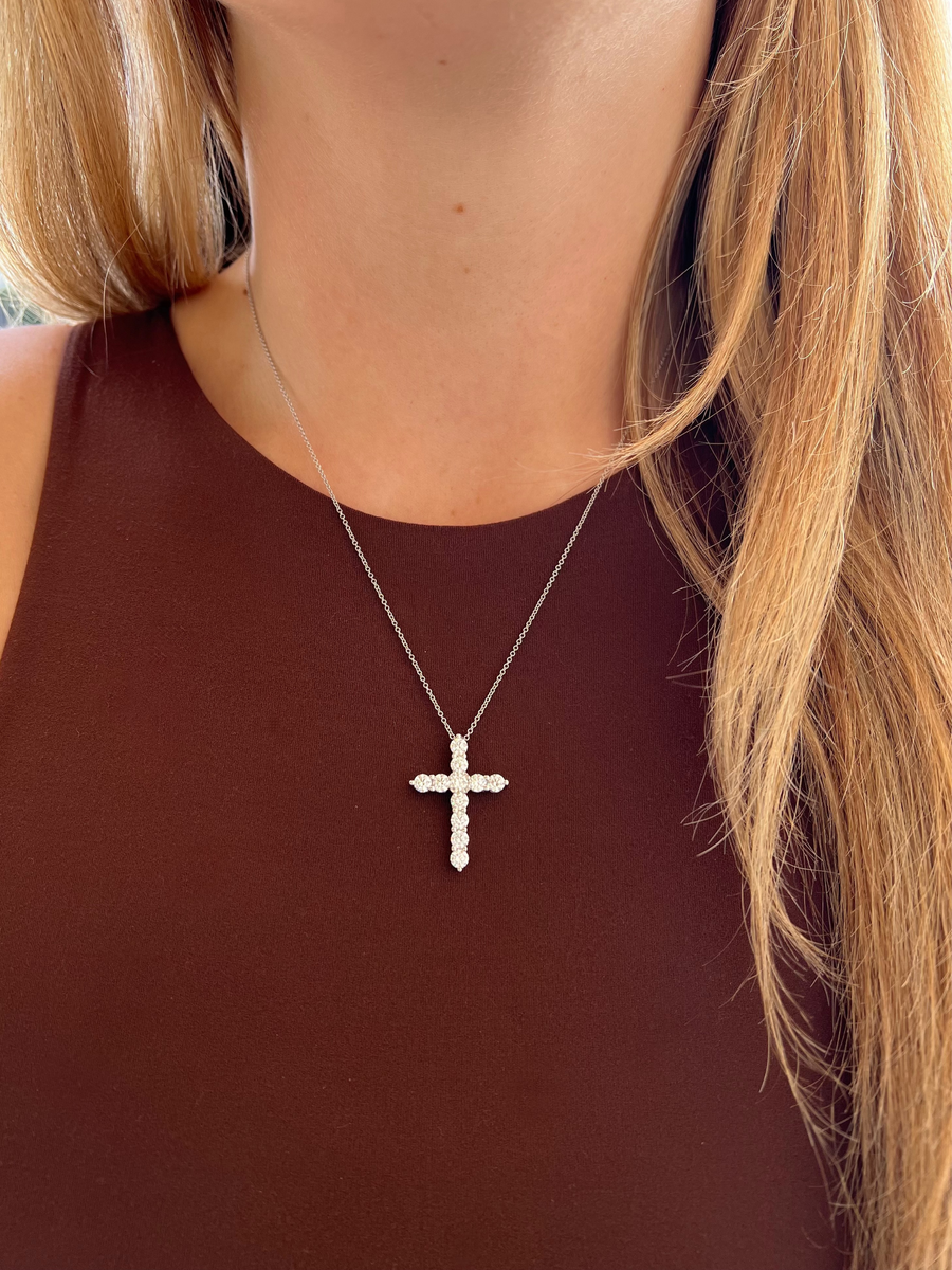 Savannah Diamond Cross Pendant 14K | LeMel – LeMel