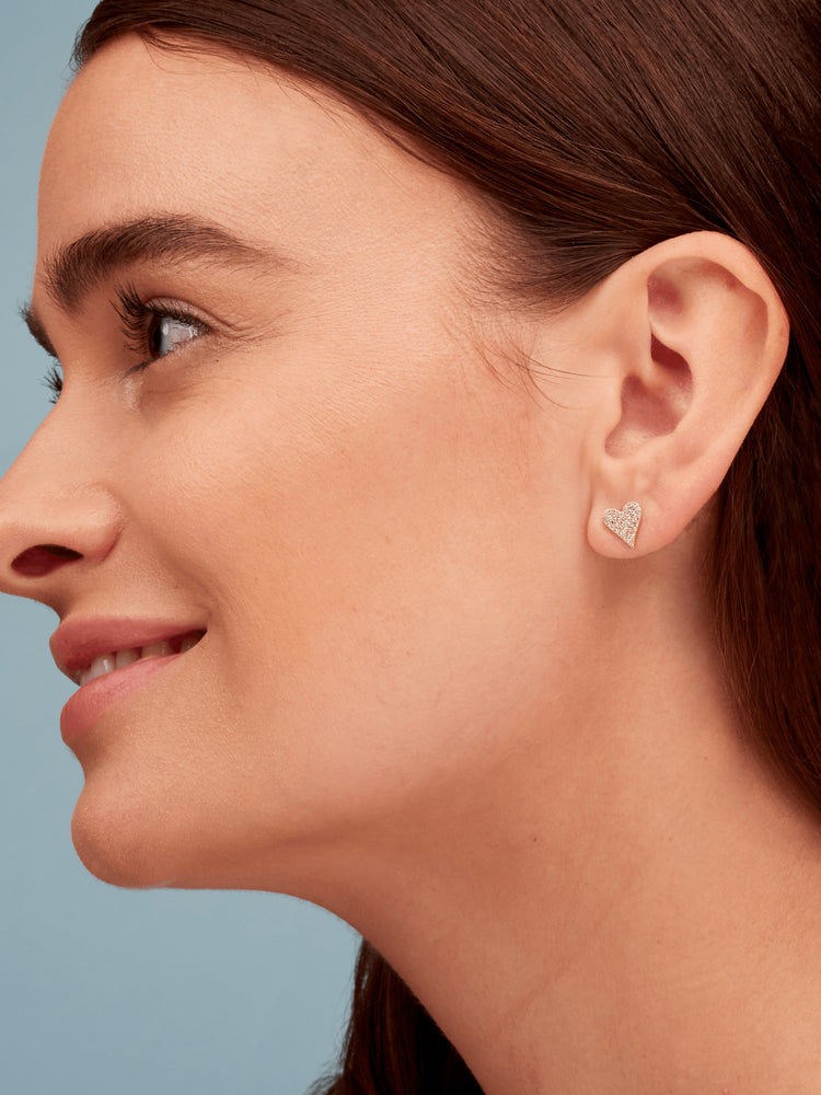 Jess Mini Heart Stud Earring 14K – LeMel
