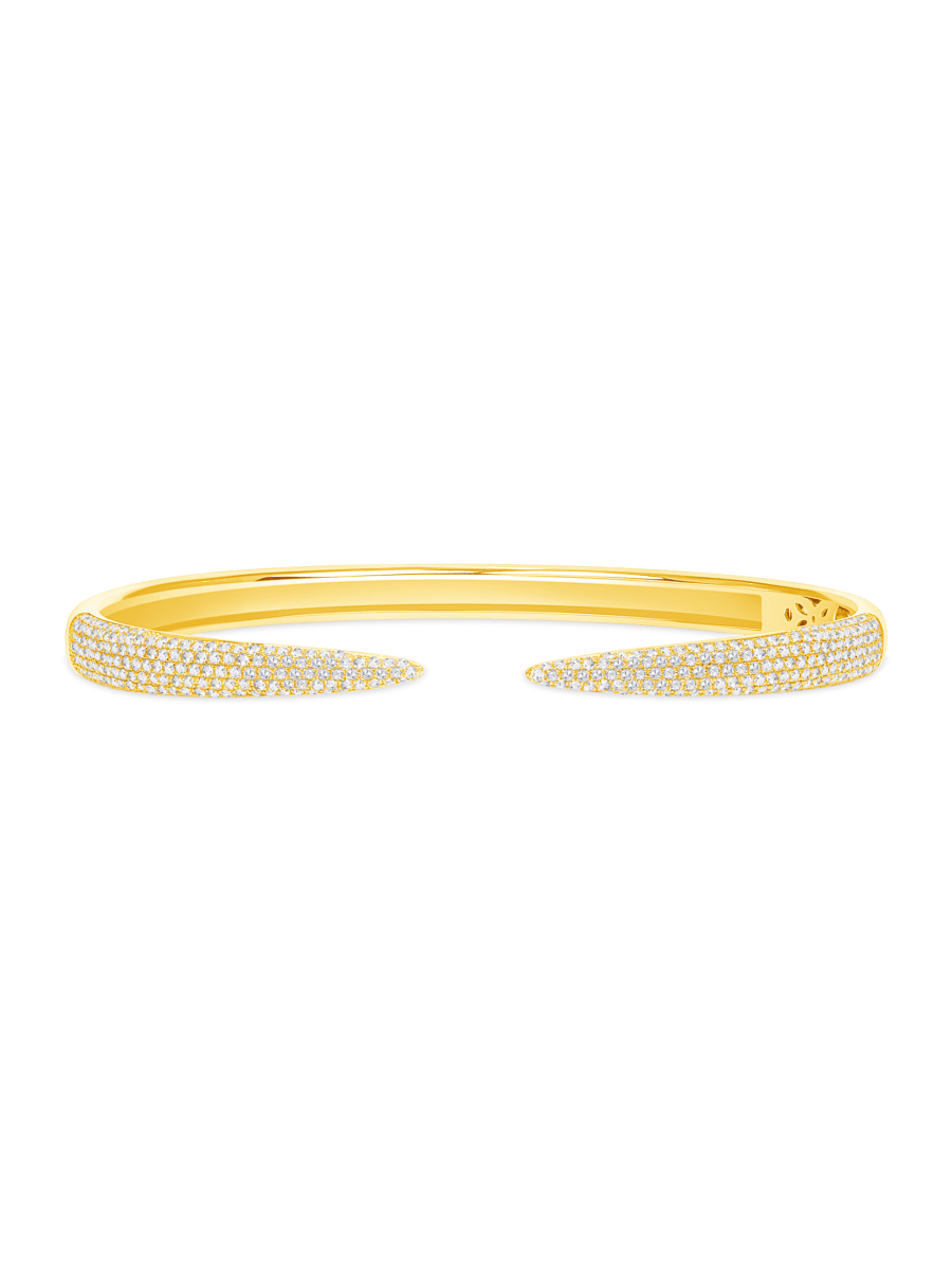 Jen Diamond Claw Cuff Bangle 14K – LeMel